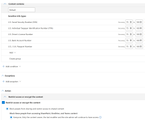 Protecting Against/Preventing Sensitive Information in Microsoft Teams