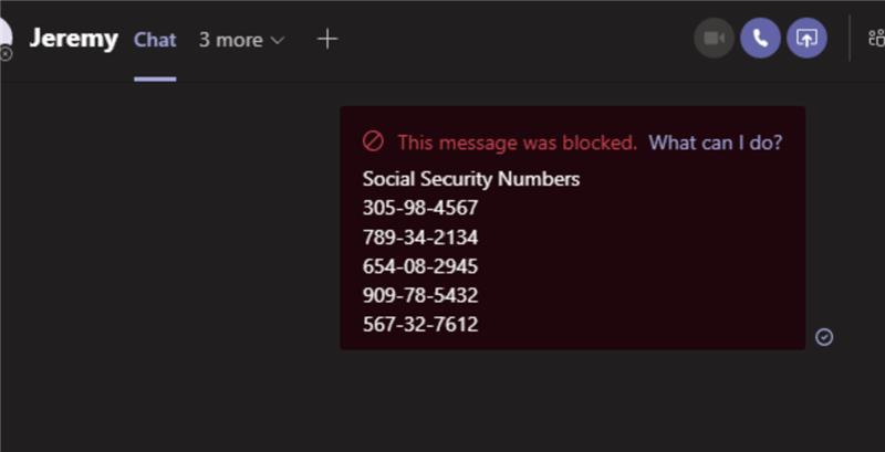 Protecting Against/Preventing Sensitive Information in Microsoft Teams